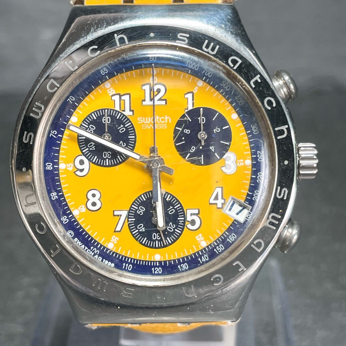 Swatch スウォッチ IRONY アイロニー CHRONO クロノ SECRET AGENT YELLOW YCS406G 腕時計 ...