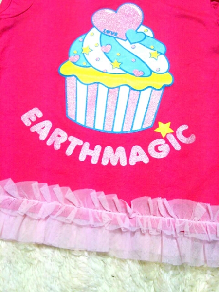EARTHMAGIC 同 カップケーキ フリル リボン Tシャツ 90(半袖Tシャツ)｜売買されたオークション情報、yahooの商品情報をアーカイブ公開 - オークファン（aucfan.com）