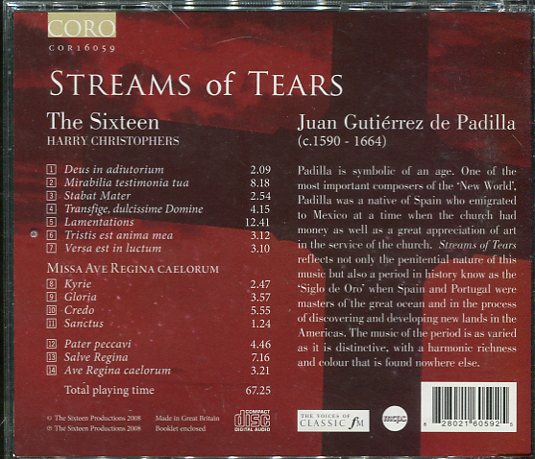 STREAM of TEARS The Sixteen HARRY CHRISTOPHERS(声楽)｜売買されたオークション情報、yahooの ...