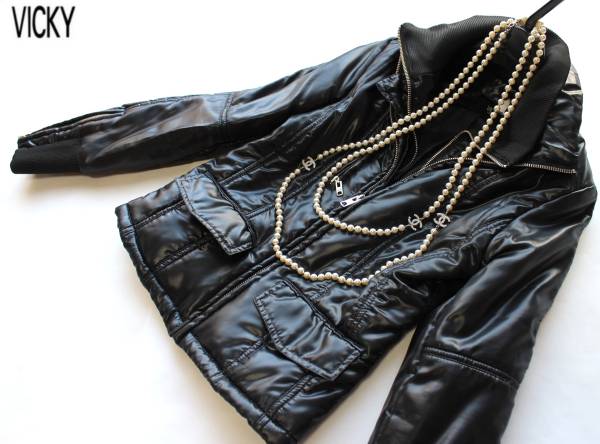 超 100円 VICKY ビッキー 大人デザイン 中綿 コート 黒(コート)｜売買されたオークション情報、yahooの商品情報をアーカイブ公開 - オークファン（aucfan.com）