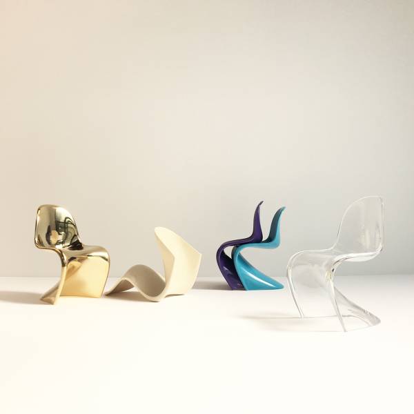 ＜稀少/ Miniature Panton Chairs Set of 5 限定カラー 箱あり / Verner Panton＞パントン ...