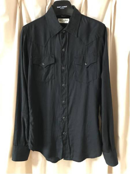 15SSサンローランパリ クラシックウエスタンシャツXS saint laurent paris エディスリマン hedislimane ...