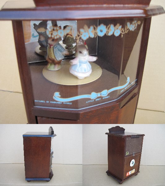 LITTLE GREY RABBIT リトルグレイラビット MUSIC BOX sankyo 木製 オルゴール 小物入れ 宝石箱(オルゴール ...