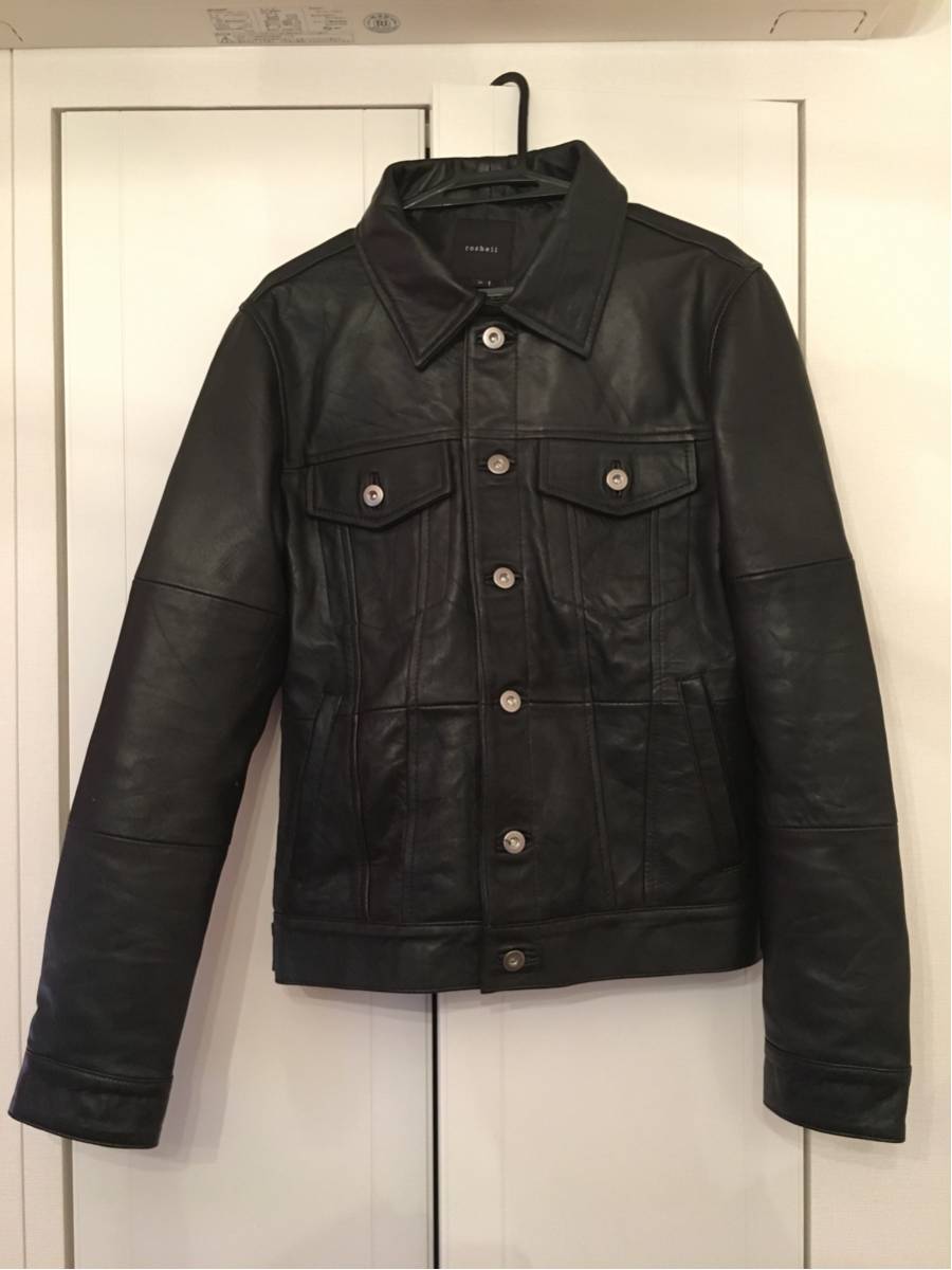 roshell ロシェル 本革 レザージャケット M 3rd デニムジャケットタイプ gジャンタイプ jiggys shop ジギーズショップ ...