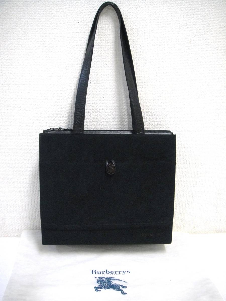 BGA297 バーバリー Burberry ショルダーバッグ スエード×レザー ブラック(ショルダーバッグ)｜売買されたオークション情報 ...