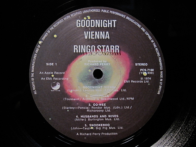 RINGO STARR リンゴ スター GOODNIGHT VIENNA UK原盤LP 3U／3U(その他)｜売買されたオークション情報 ...