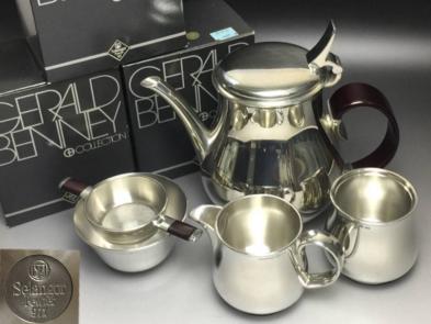 GERALD BENNEY COLLECTION SELANGOR PEWTER セランゴール ピューター 鈴製 97％ 5点セット ティ ...