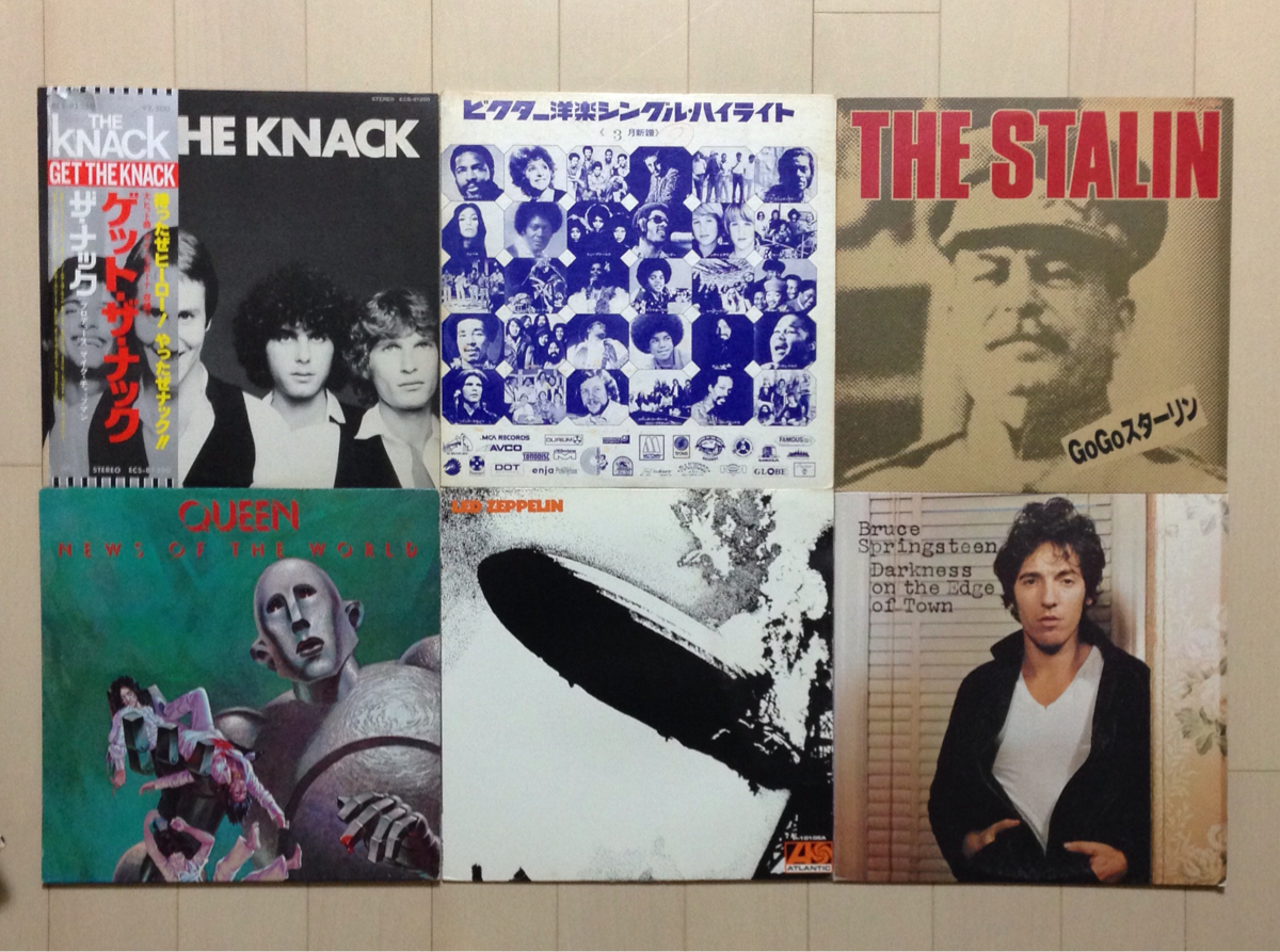 ロック名盤LP24枚セット led zeppelin black sabbath the aerosmith blondie u2 bruce springsteen queen bob ...