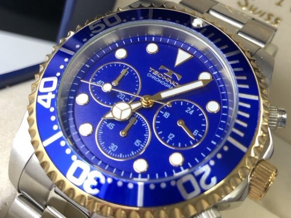 technoss テクノス メンズ クォーツ 日本製クォーツ 腕時計 ブルー プレゼント 回転ベゼル クロノグラフ ステン(テクノス)｜売買さ ...