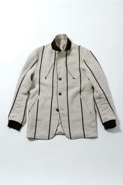 soe 12ss BB期 LINEN HOP SACK STADIUM JUMPER JACKET unused nonnative ...