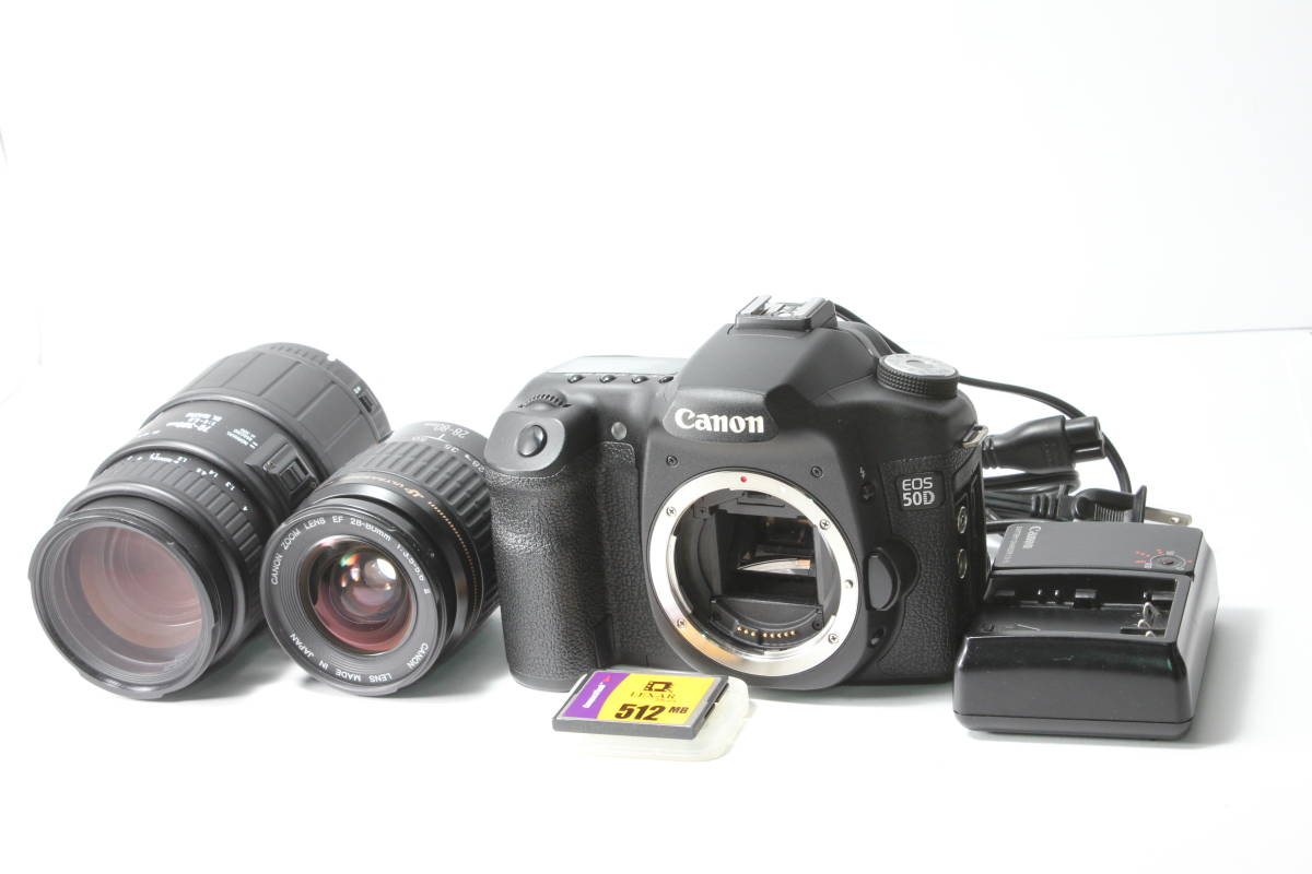 動作絶好調 キャノン Canon EOS 50D ダブルズームレンズセット CF付き(キヤノン)｜売買されたオークション情報、yahooの商品情報をアーカイブ公開 - オークファン ...