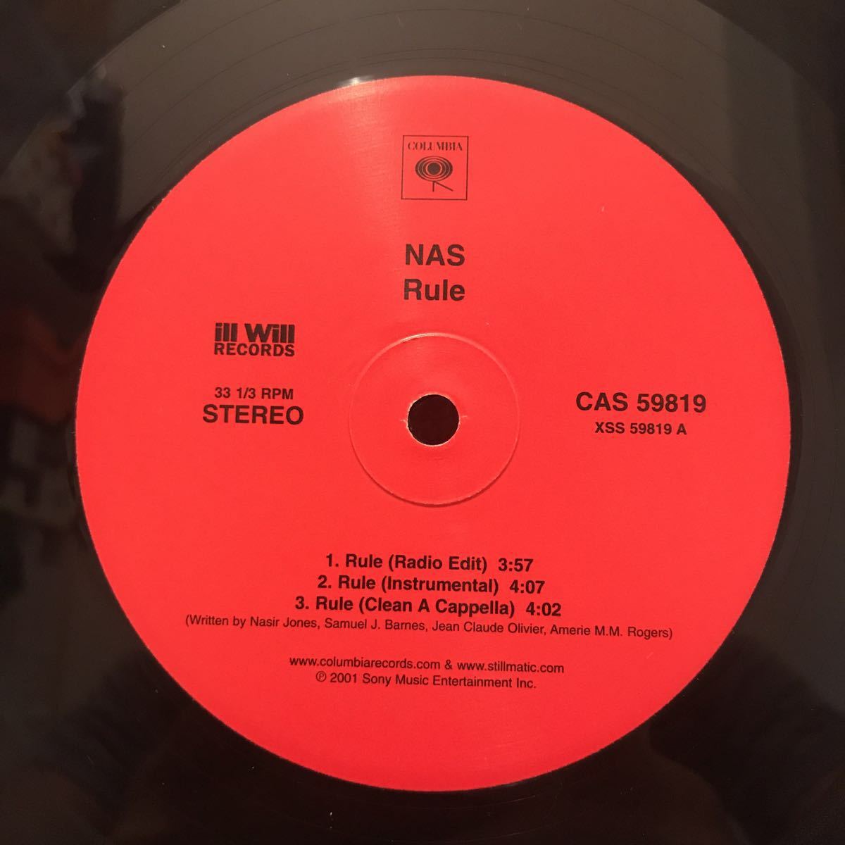 Tears For Fears/Barry Whiteネタ US Orig. Promo Only Nas - Rule 12 Promo ...