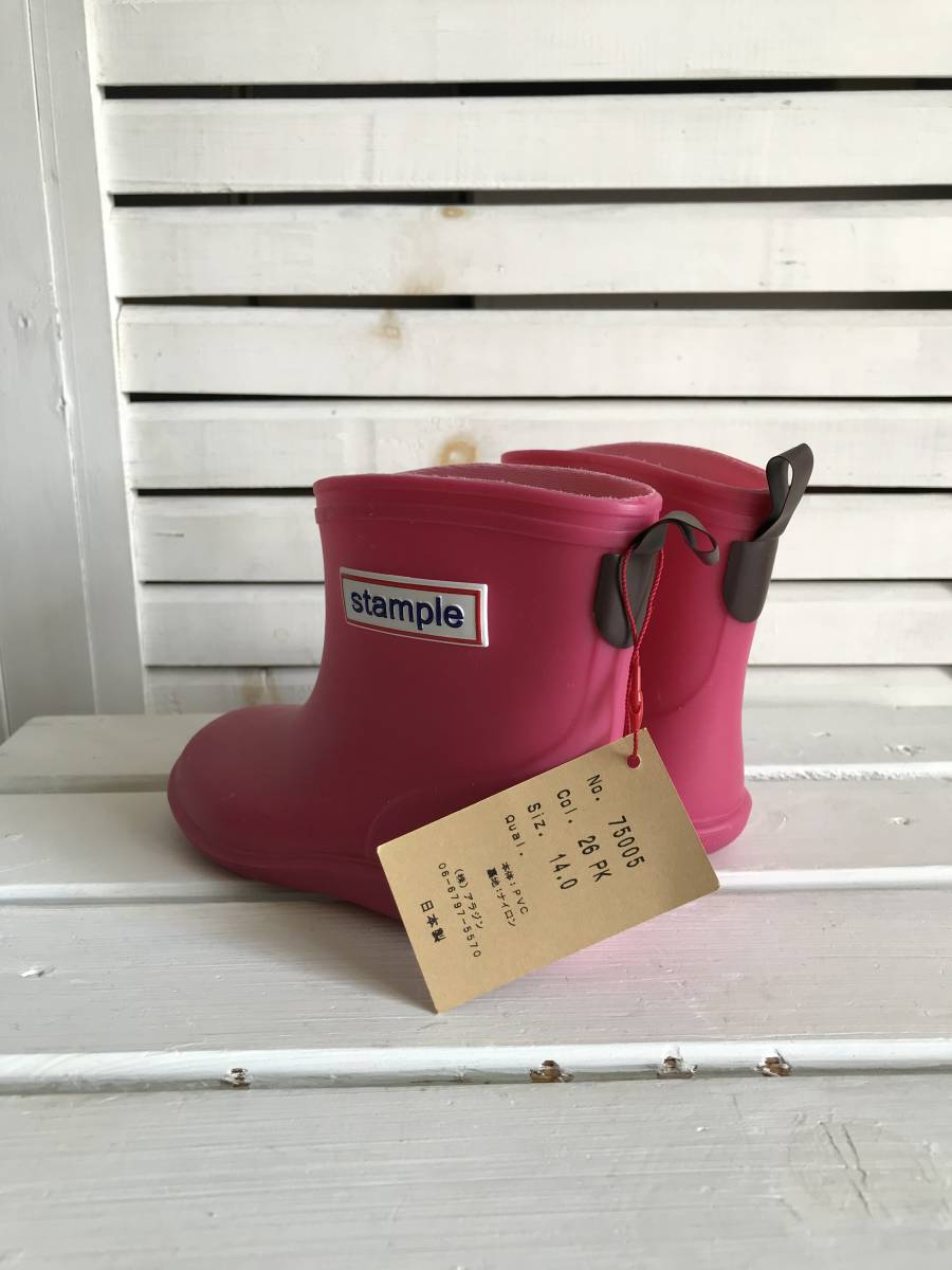 日本製 STAMPLEの長靴 ピンク 14cm ビームスアローズ 定価2400円(14cm～)｜売買されたオークション情報、yahooの商品情報をアーカイブ公開 - オークファン（aucfan ...