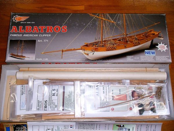 MANTUA MODEL 1/40 ALBATROS FAMOUS AMERICAN CLIPPER レーザーカット木製帆船キット(その他 ...