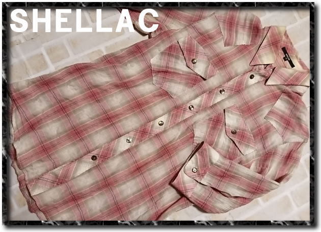 SHELLAC シェラック チェック7分袖シャツ(トップス)｜売買されたオークション情報、yahooの商品情報をアーカイブ公開 - オークファン（aucfan.com）
