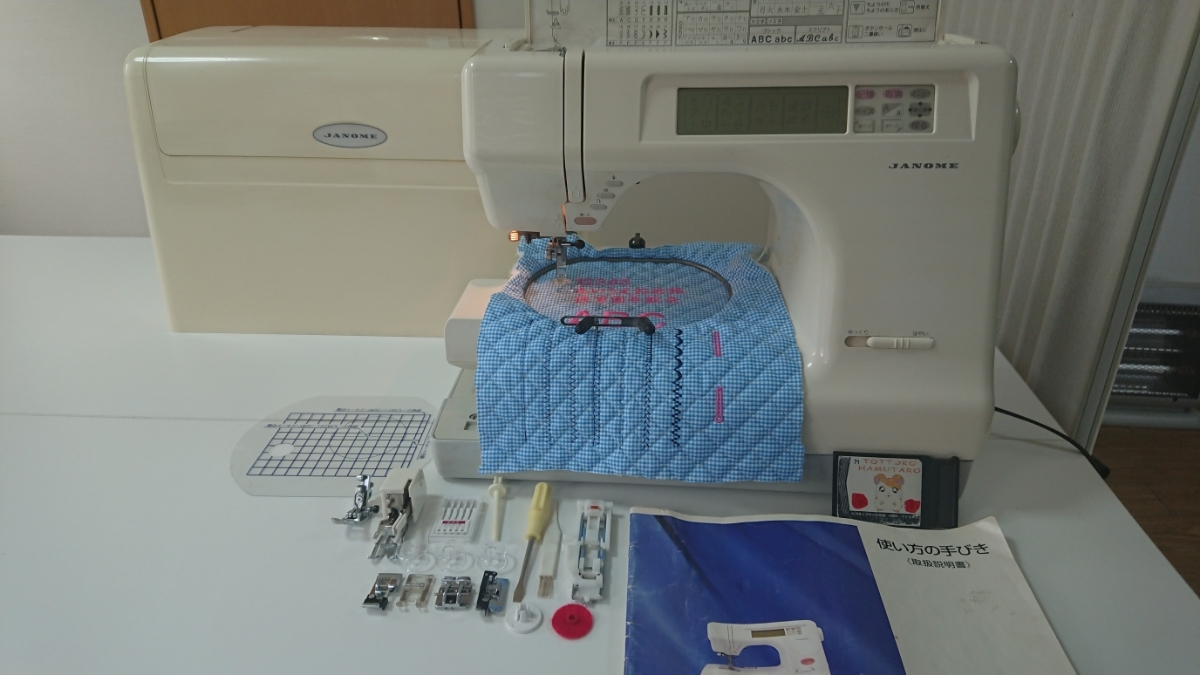 ジャノメコンピューターミシンJANOMEセシオ8500試縫い済 調子良好 ハードケース 取説 刺繍メモリーカード1枚付き(その他)｜売買された ...