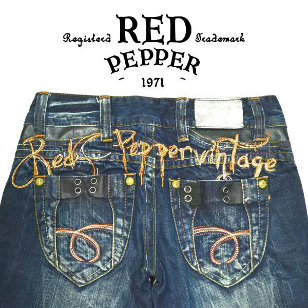 REDPEPPER デニムパンツ ジーンズ 刺繍 size 25 インディゴ レディース レッドペッパー 10-20(女性用)｜売買されたオークション情報、yahooの商品情報をアーカイブ公開 ...