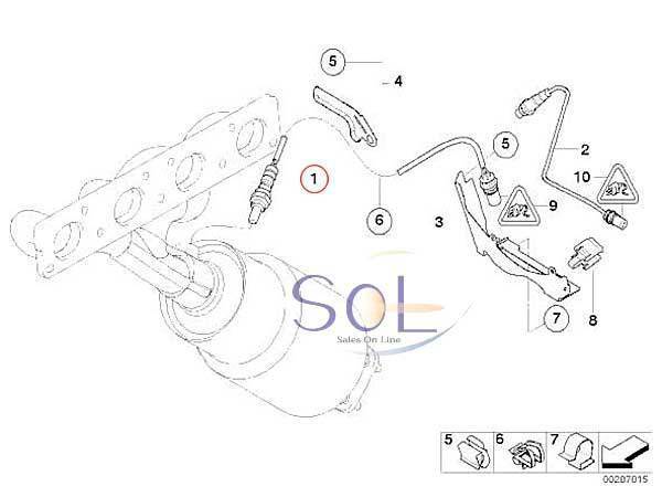 BMW E60 E61 E63 E64 E65 E66 E70 X5 ラムダセンサー O2センサー 540i 550i 650i 740i 750i 760i 750Li 760Li 4.8i ...
