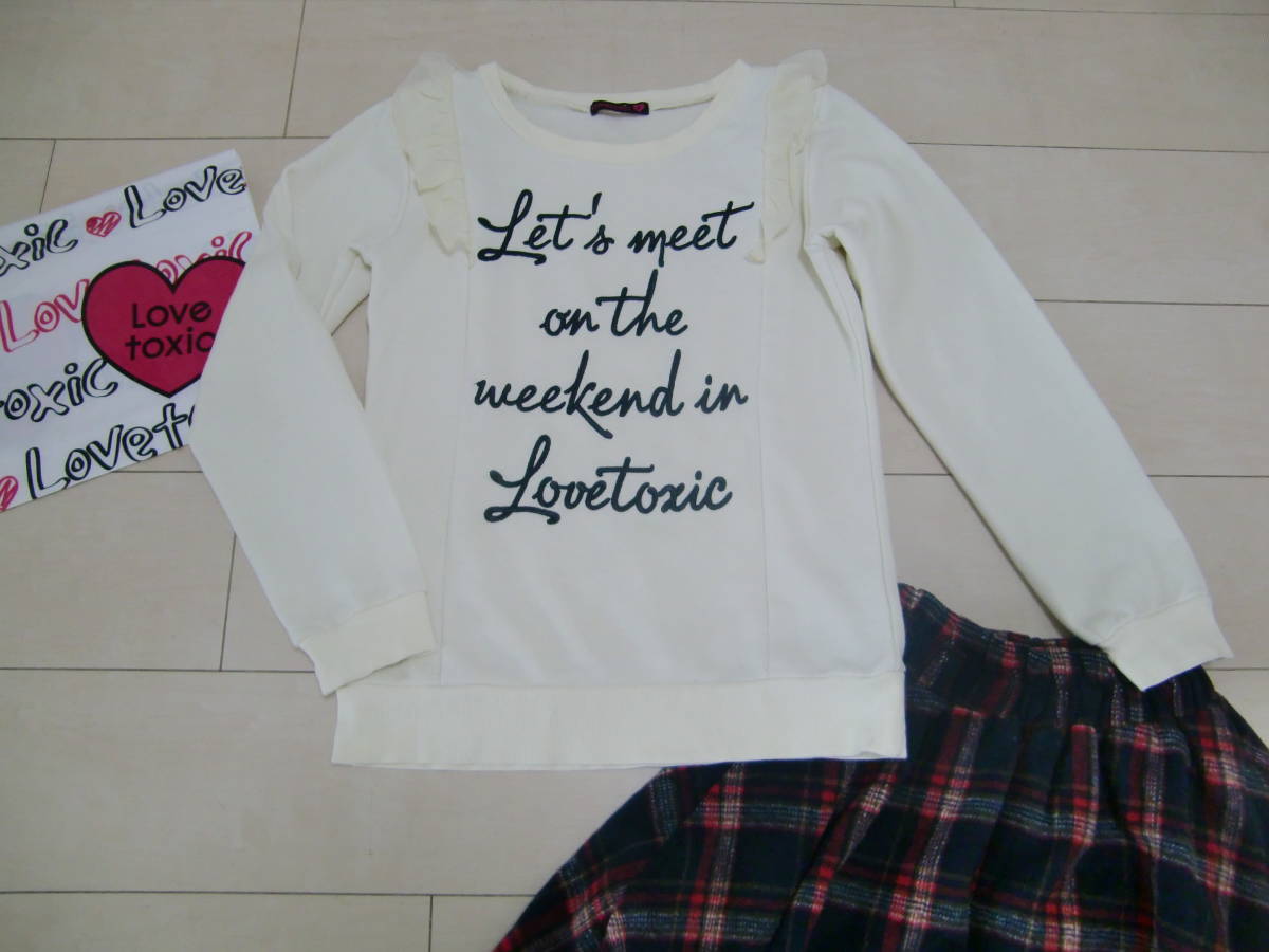 LOVETOXIC ラブトキシック フリルが可愛いトレーナー M150 160 白 送料185円(150（145～154cm）)｜売買されたオークション情報、yahooの商品情報をアーカイブ ...