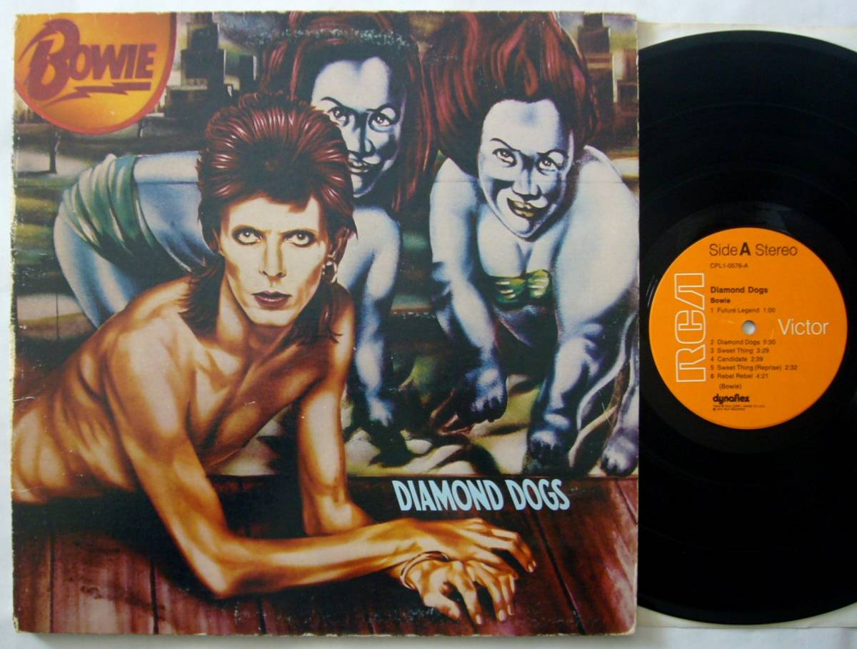 US ORIG LP DAVID BOWIE/ Diamond Dogs 1974年 初回オレンジラベル Dynaflex盤 STERLING ...