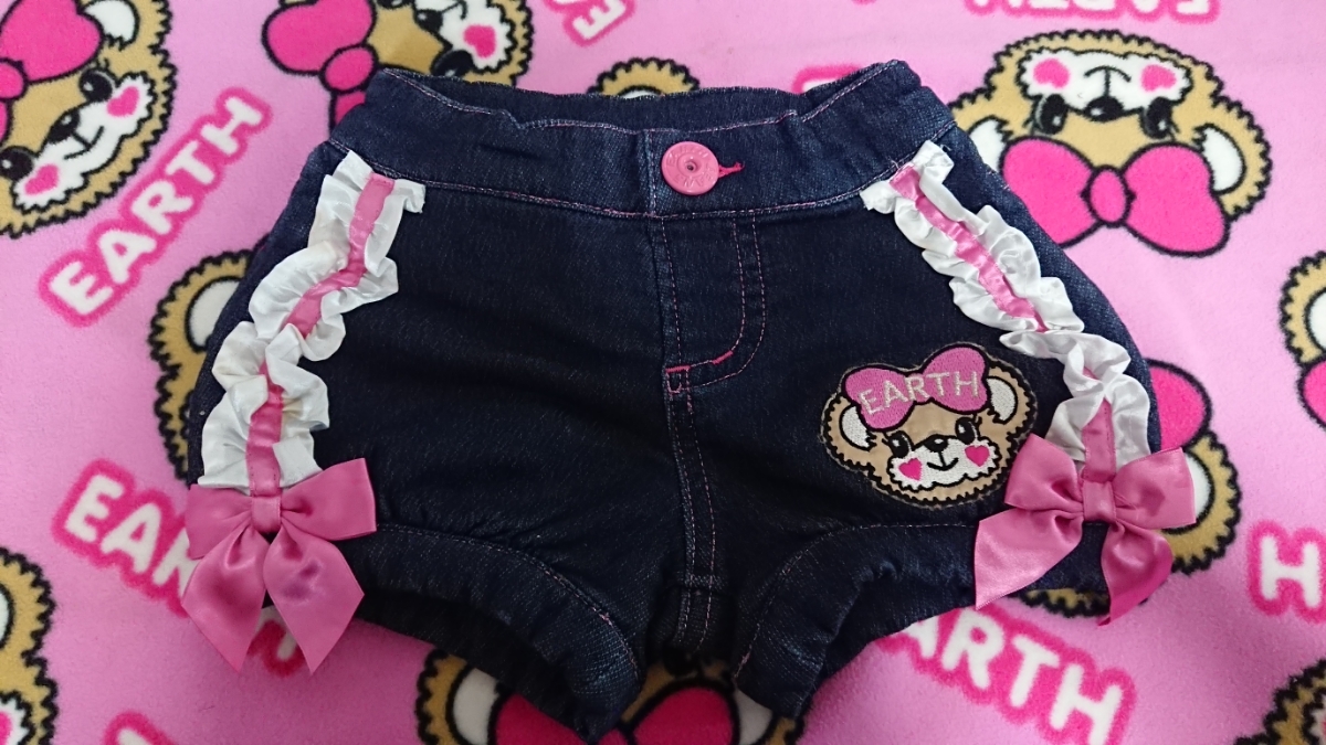 アースマジック EARTHMAGIC マフィー フリル リボン ショートパンツ カットデニム 80 90 ベビー free(その他)｜売買されたオークション情報、yahooの商品情報を ...