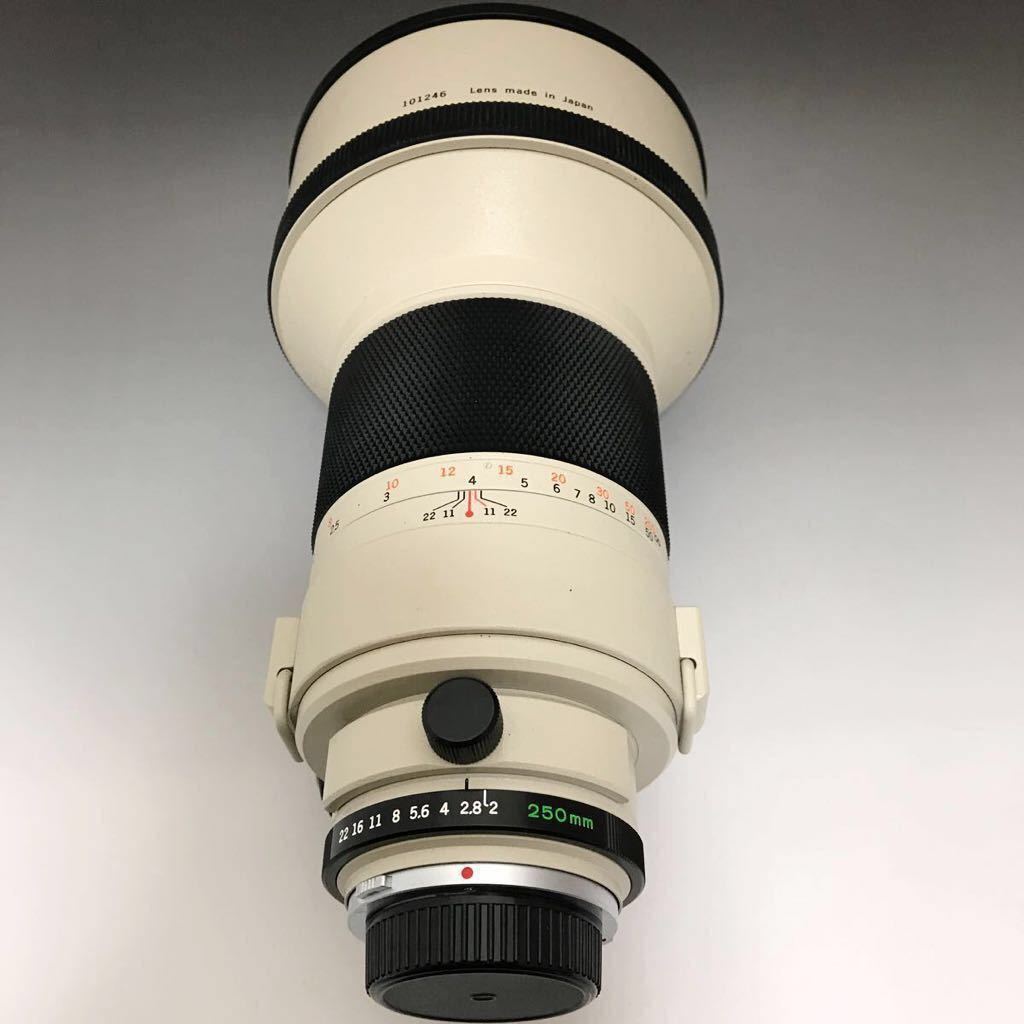 激レア 驚愕の白レンズ 三兄弟の次男 OLYMPUS ZUIKO AUTO-T 250mm F2 ズイコー OM SYSTEM オリンパス ...