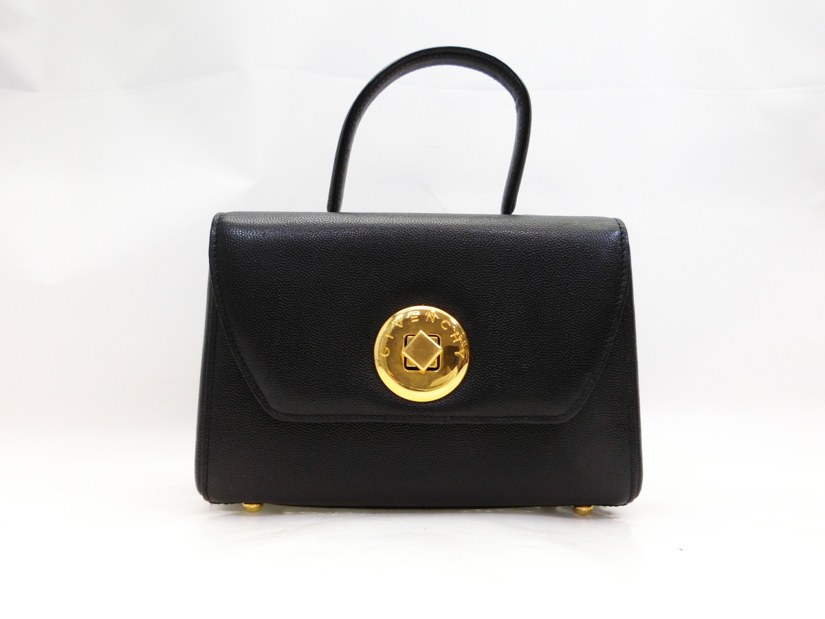 N16450 GIVENCH ジバンシー ロゴ ターンロック レザー ハンド バッグ 良品(女性用)｜売買されたオークション情報、yahooの商品情報をアーカイブ公開 - オークファン ...