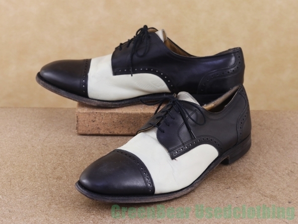 E375 USA製 Johnston&Murphy ストレートチップ 黒×クリーム メンズ 10.5/28.5㎝(28.5cm)｜売買されたオークション情報、yahooの商品情報をアーカイブ ...