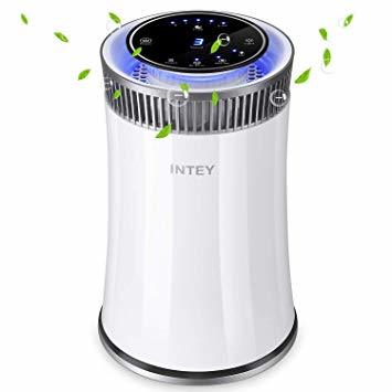 INTEY 空気清浄機 脱臭 静音 タバコ イオン発生 花粉 PM2.5 対策 省エネ タイマー付きHEPAフィルター搭載 M7025(空気 ...