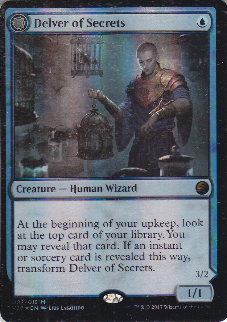 え青Foil 秘密を掘り下げる者 1枚 4枚在庫x 英 V17 /Delver of Secrets MTG /From the Vault ...