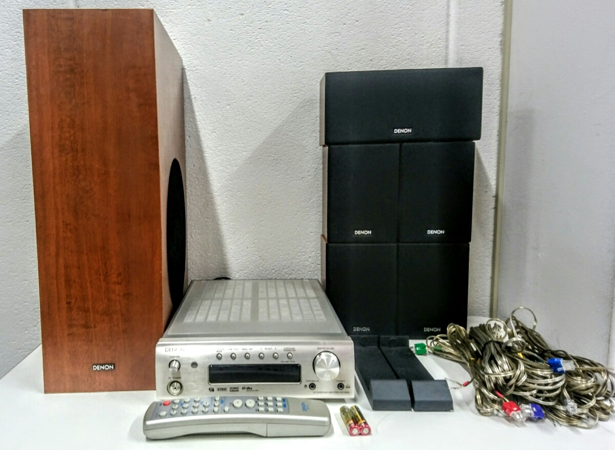 DENON/デノン AVサラウンドアンプ スピーカーシステム AVC-380 リモコン/ケーブル セット ホームシアター5.1ch(サラウンドセット)｜売買されたオークション情報、yahooの ...