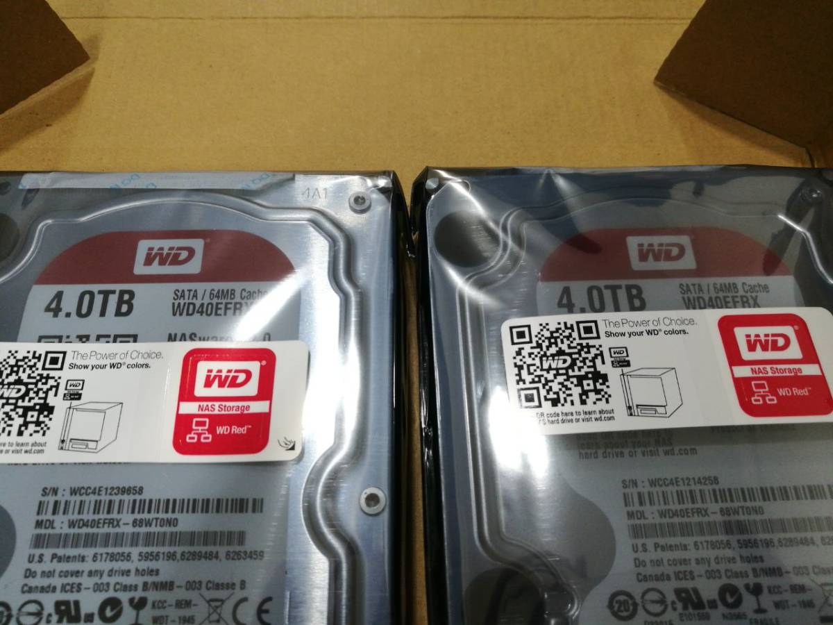 WD RED 4TB Western Digital WD RED WD40EFRX-68WT0N0 4.0TB デスクトップ内蔵型 3 ...