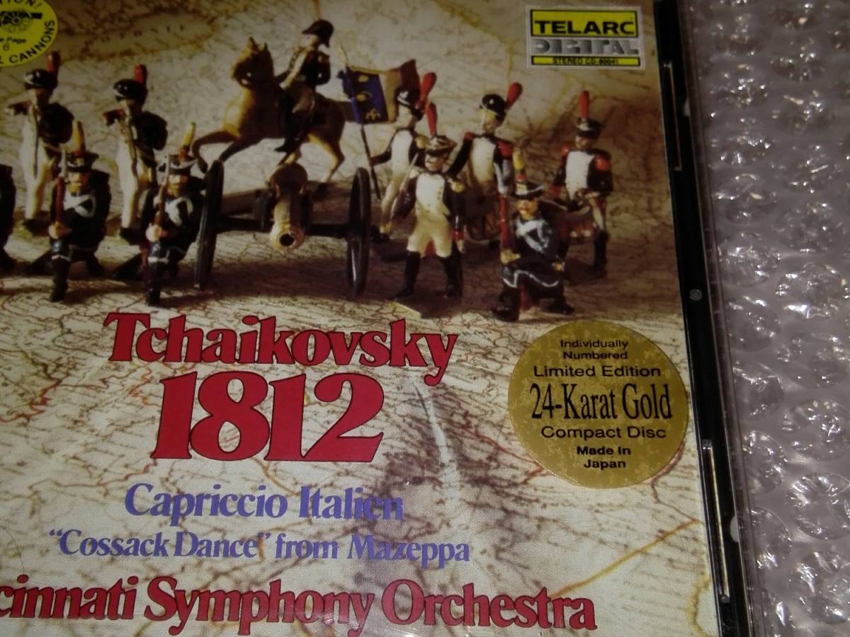 チャイコフスキー 大序曲 1812年 カンゼル シンシナティ交響楽団 輸入盤 24K ゴールドCD TELARC Kunzel GOLD CD ...