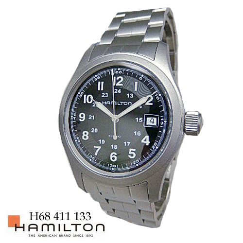 ハミルトンHAMILTON H68411133 カーキ フィールド クオーツ 黒文字盤 SSベルト メンズ(カーキ)｜売買されたオークション ...