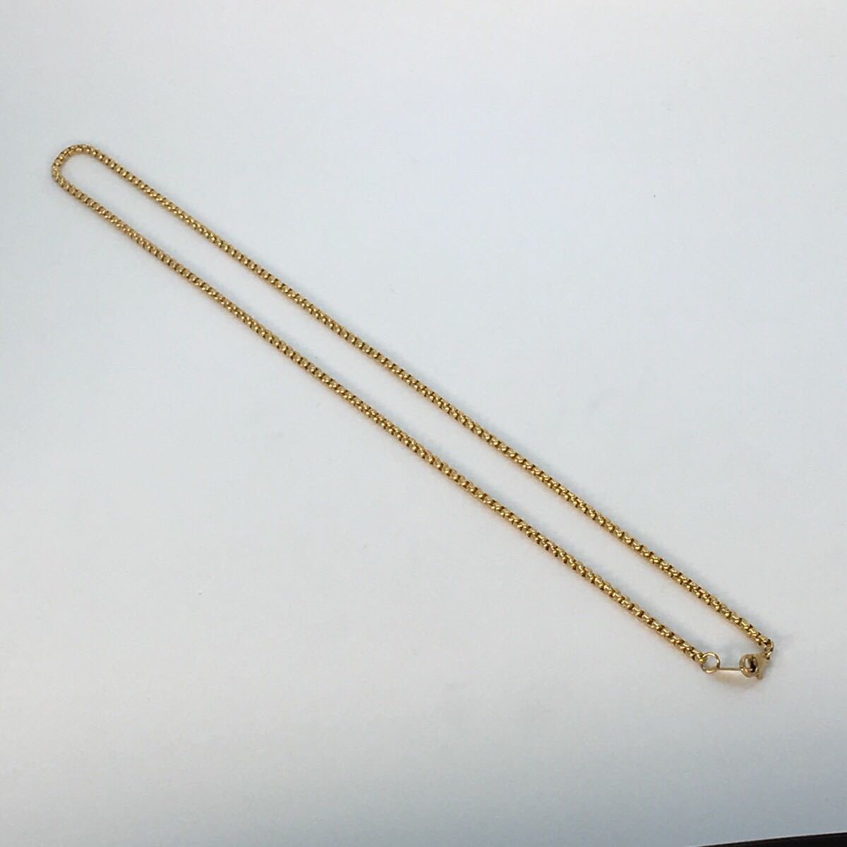 早い者勝ち 1円スタート 刻印あり K18 18k 60cm 16g 金のネックレス レディース メンズ ゴールド 18金 あずきチェーン ...