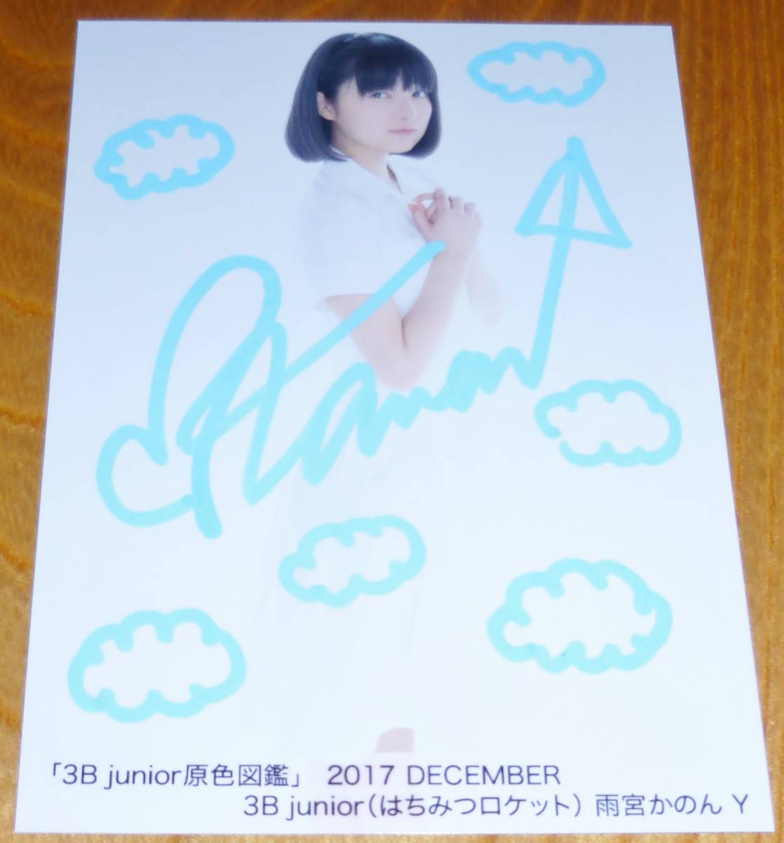 3B junior 原色図鑑 雨宮かのん 直筆サイン入り 生写真 2017 DECEMBER シークレット Y イラスト入り 裏コメ付き(写真)｜売買されたオークション情報、yahooの商品 ...