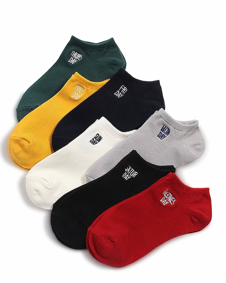 訳あり BECASO ビーカソ 靴下 メンズ レディース くるぶしソックス スポーツソックス ソックス くつした 7色7足セット B-61 ...