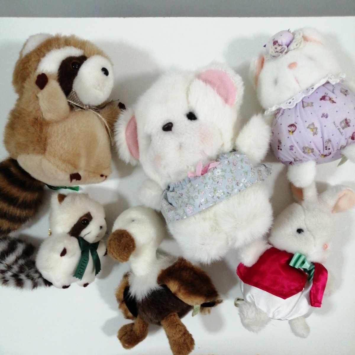 タケノコ ジョイフルメイトのぬいぐるみ6種セット JOYFUL MATES 昭和レトロ レッサーパンダ ウサギ くま 猫 当時物(クマ一般 ...