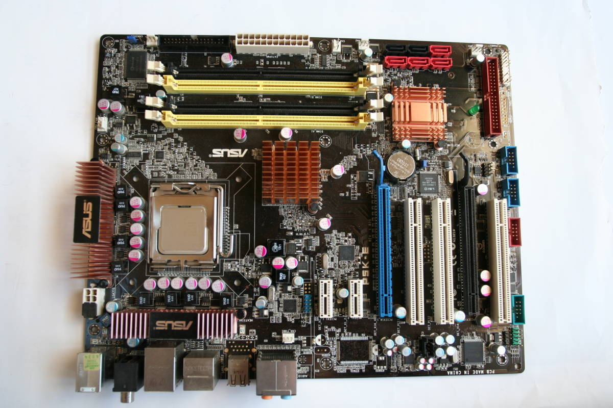 ASUS P5K-E ATXマザーボード LGA775 intel P35+ICH9R ＆ Core2Quad Q6600 & 4GBメモリー ...