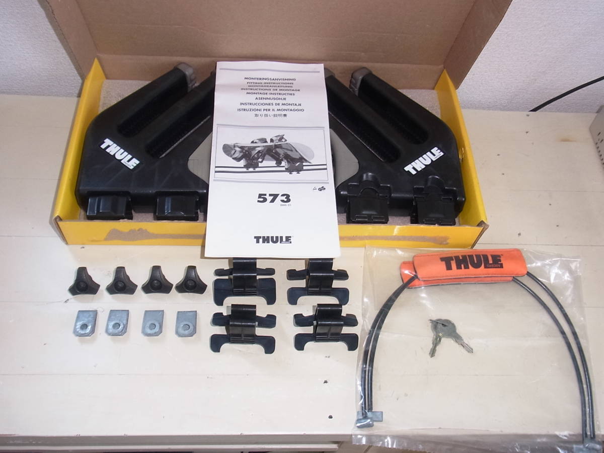動作良好 THULE 573 スーリー 斜め積み ロック機能付き スノーボード 2枚 キャリア 鍵2本 付属完品 手渡し可能(スキーキャリア、スノーボードキャリア)｜売買されたオークション情報 ...