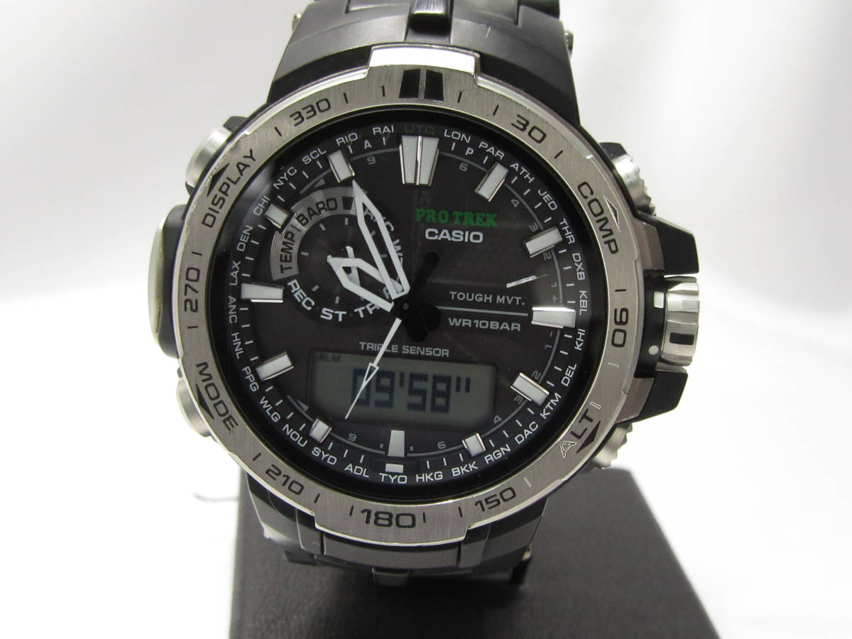 カシオ PRO TREK PRW-6000 シルバー×ブラック 腕時計 品 藤北2－12A(PRO TREK)｜売買されたオークション情報 ...