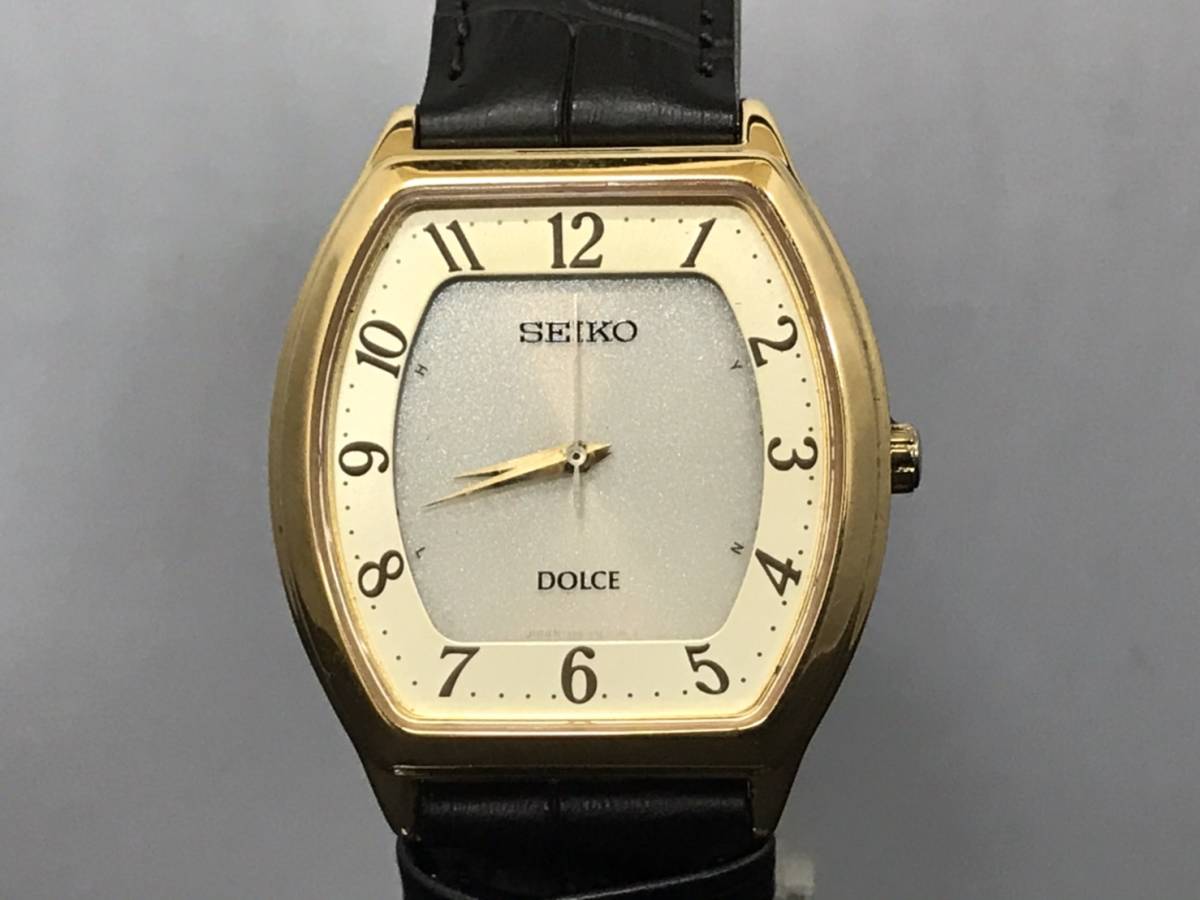 SEIKO セイコー DOLCE ドルチェ 3B51-0AL0 メンズ 電波ソーラー クロコレザー 純正ベルト 60 118821(ドルチェ ...
