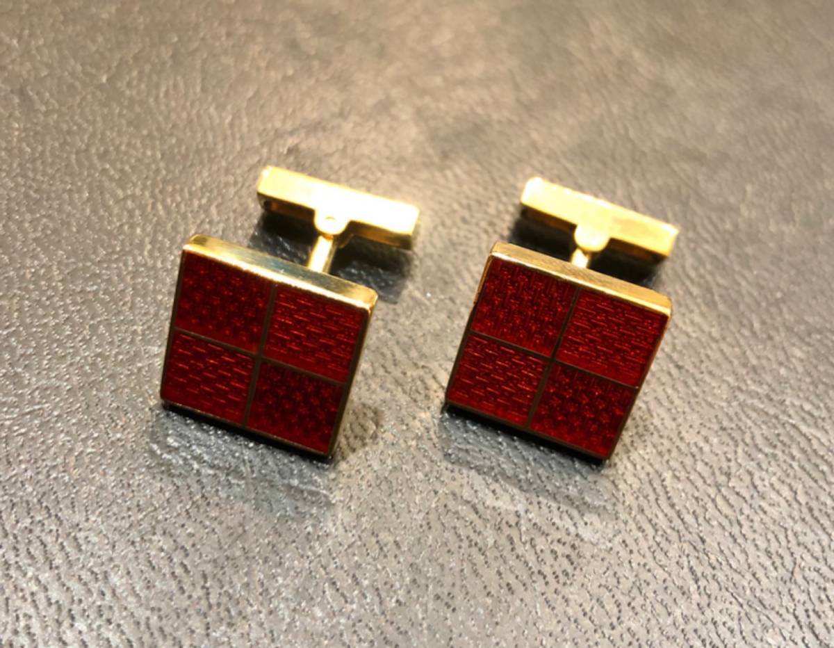 1円 ケース付き Louis Vuitton カフス ダミエ ゴールド 赤 レッド シルバー925 SV ルイ ヴィトン(ルイ・ヴィトン)｜売買されたオークション情報、yahooの商品情報を ...