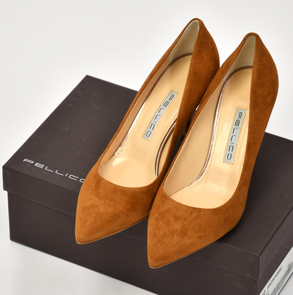 ペリーコPELLICOパンプス37スエードブラウン2152ANDREA80SC 24cm(ブラウン系)｜売買されたオークション情報、yahooの商品情報をアーカイブ公開 - オークファン ...