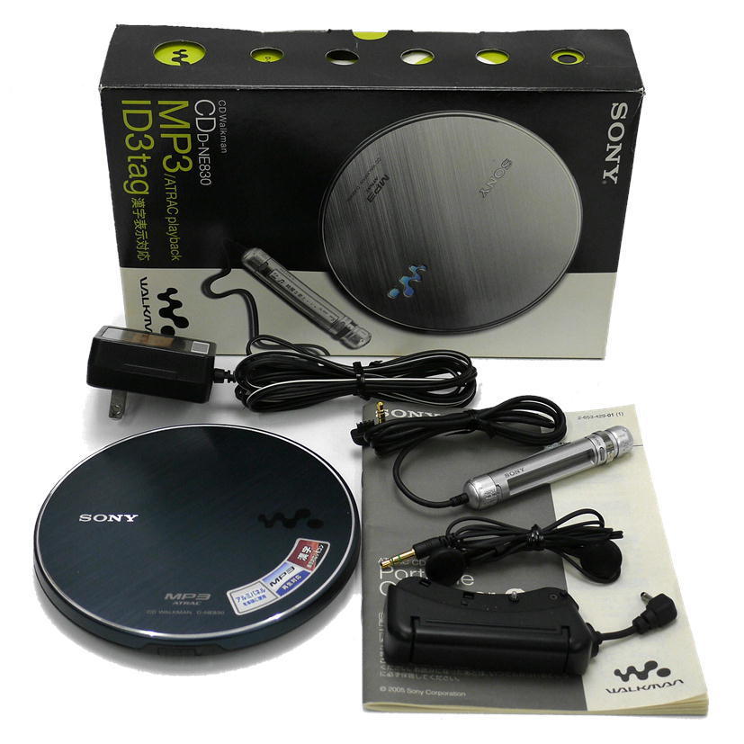 SONY/ソニー D-NE830 ポータブルCDプレーヤー ATRAC3plus/MP3/CD-R/RW再生対応 デジタルアンプ搭載 ...