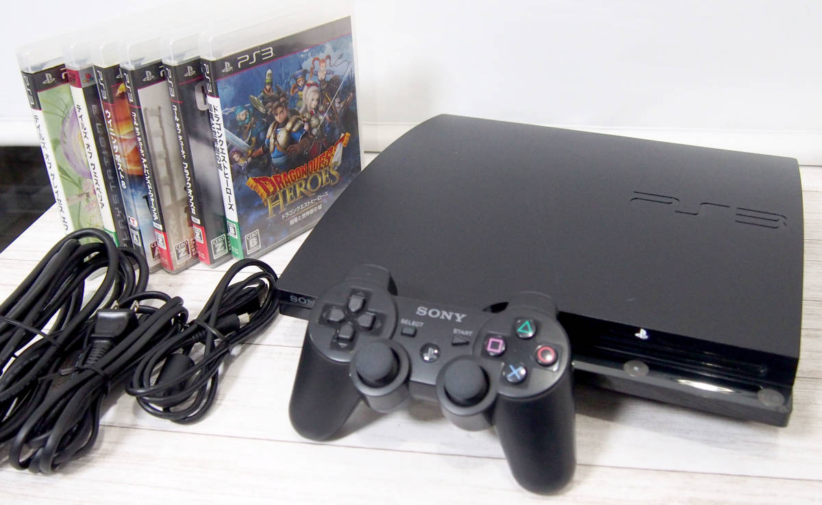PS3 プレイステーション3 スリム チャコール ブラック CECH-2500A CB 500GB ゲーム6本(PS3本体)｜売買されたオークション情報、yahooの商品情報をアーカイブ公開 ...