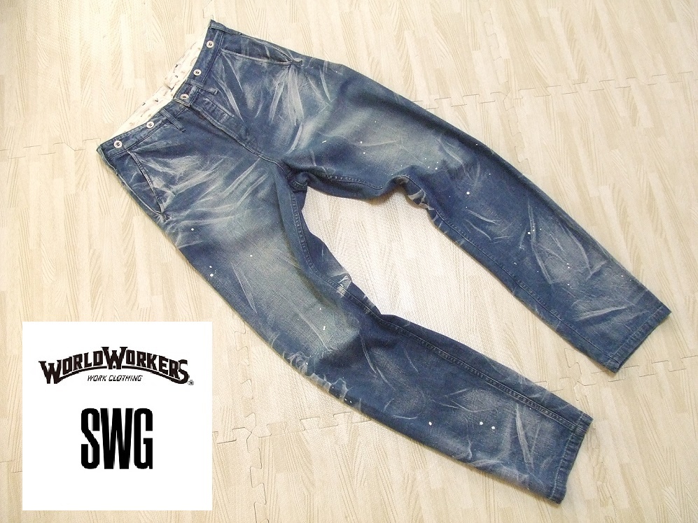 WORLD WORKERS ワールドワーカーズ スワッガーブラックプラチナム デニムパンツ サイズ28(ボトムス)｜売買されたオークション情報、yahooの商品情報をアーカイブ公開 ...