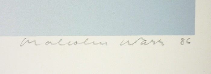 Malcolm Warr Lake Taupo mission Bay III シルクスクリーン ed.6/99. 鉛筆サイン シートのみ ...