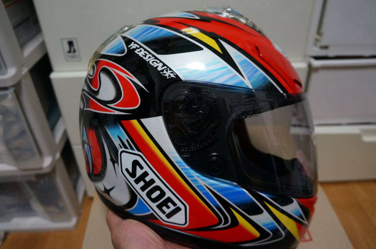 廃版 当時物 SHOEI X-8hi Daijiro 加藤 大治郎 選手 レプリカ ヘルメット YFデザイン KATO 内装交換加工洗浄済(L ...