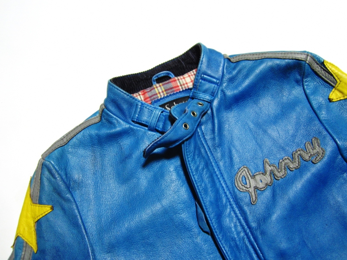 品 Schott ショット クラシックレーサー ジャケット Johnny Special ジョニー スペシャル レザー ライダース XS ブルー 3161001(ライダースジャケット)｜売買さ ...